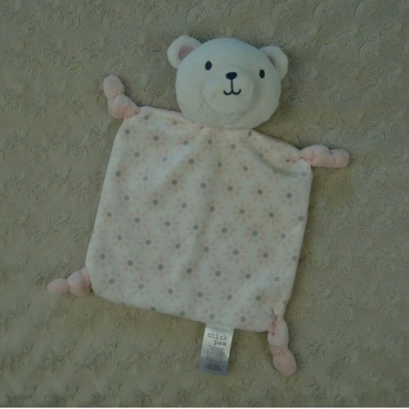chick pea | Toys | Chick Pea Teddy Bear Lovey Security Blanket Pink ...